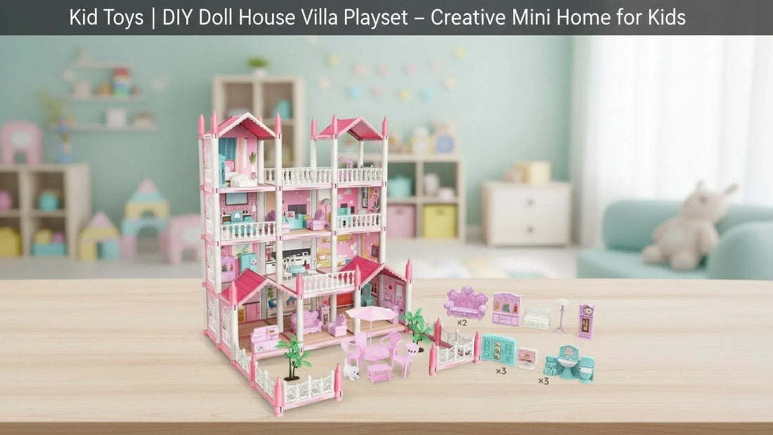 DIY Doll House Villa Playset – Creative Mini Home Toy for Kids | Baby ...